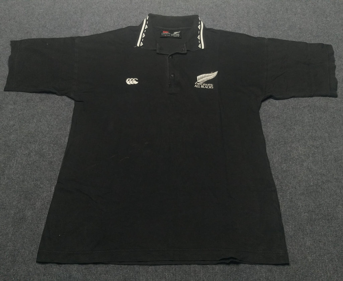 1990s All Blacks Polo - M – Boomfa Vintage