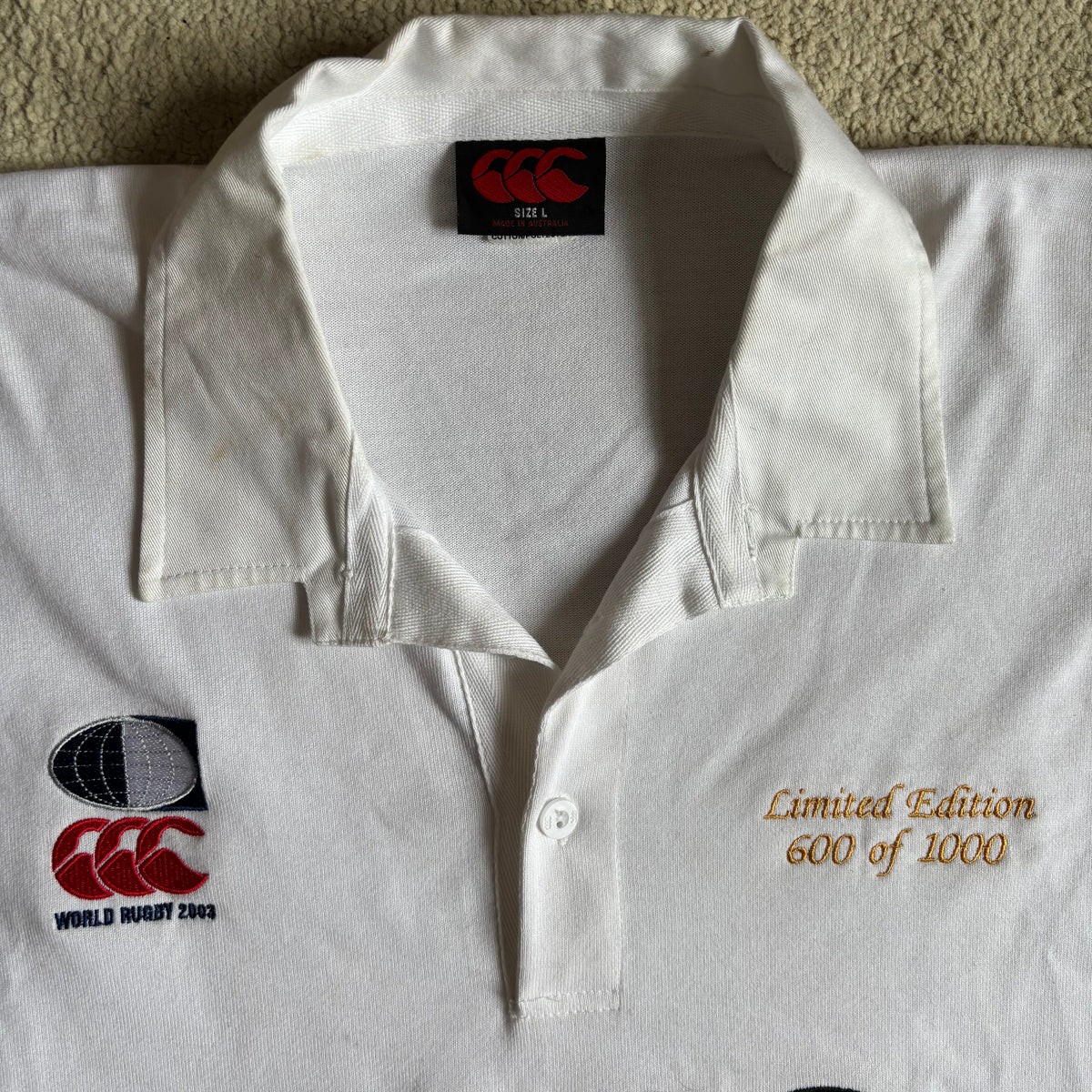 2003 Rugby World Cup Commemorative Jersey - L (600/1000) – Boomfa Vintage
